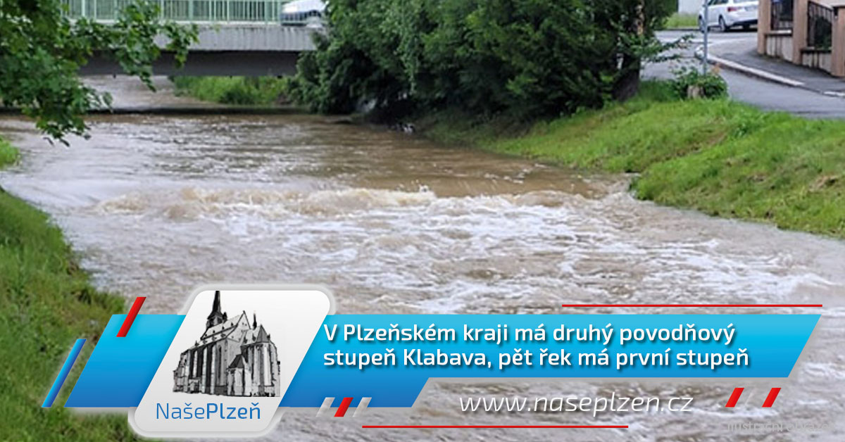 V Plzeňském kraji má druhý povodňový stupeň Klabava, pět řek má první ...